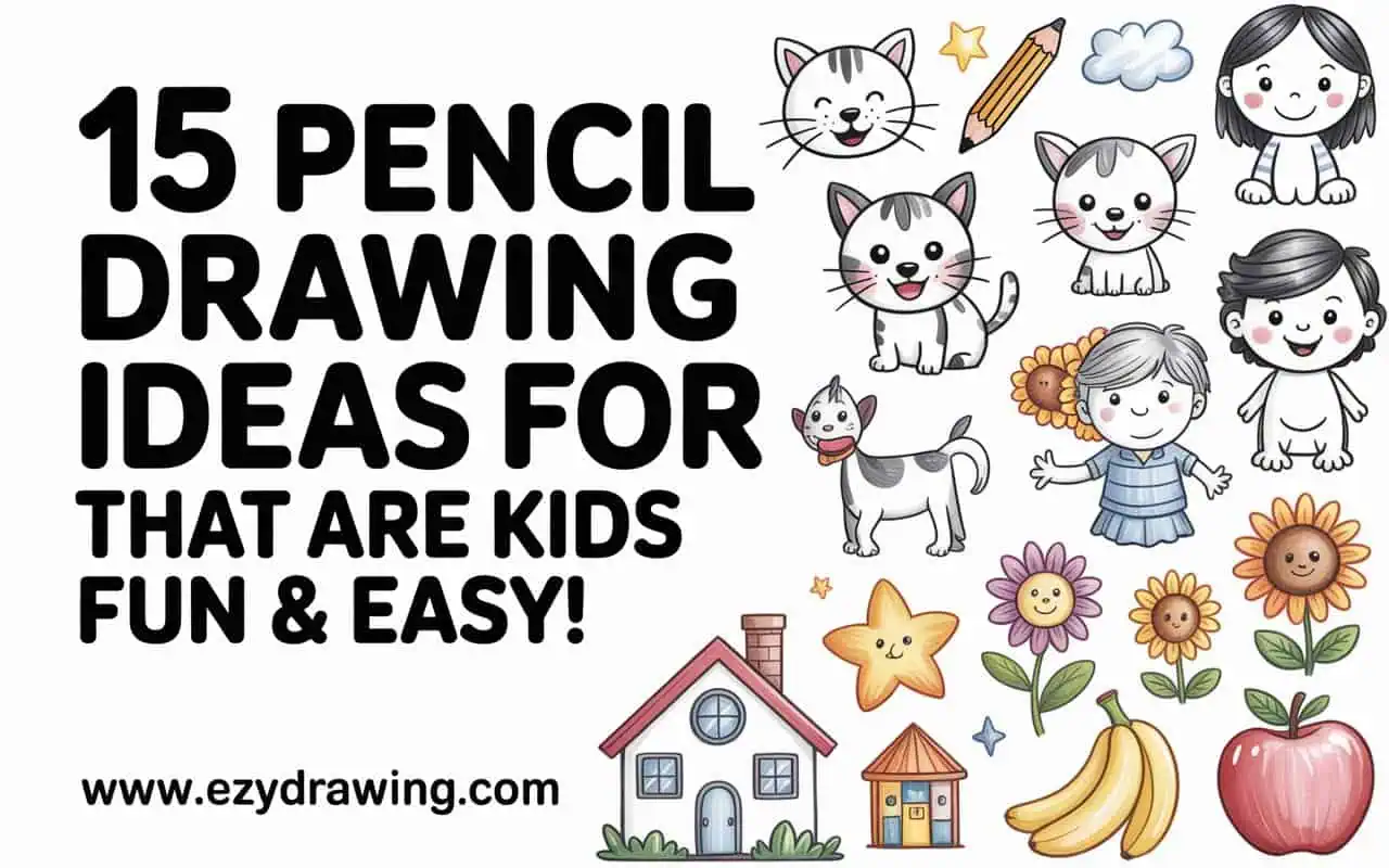 15 Pencil Drawing Ideas for Kids That Are Fun & Easy - Ezydrawing