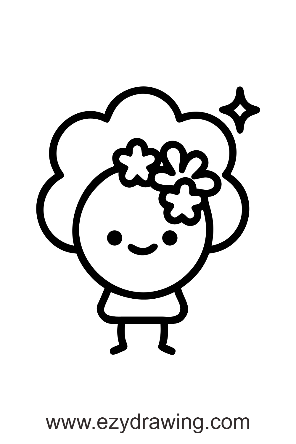 13+ Easy Cute Curly Hair Drawing Ideas